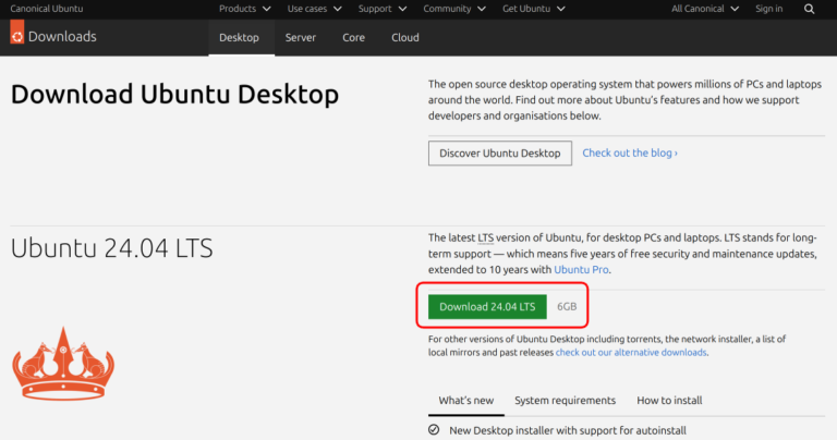 Ubuntu 24.04 설치 방법 - 오솔길